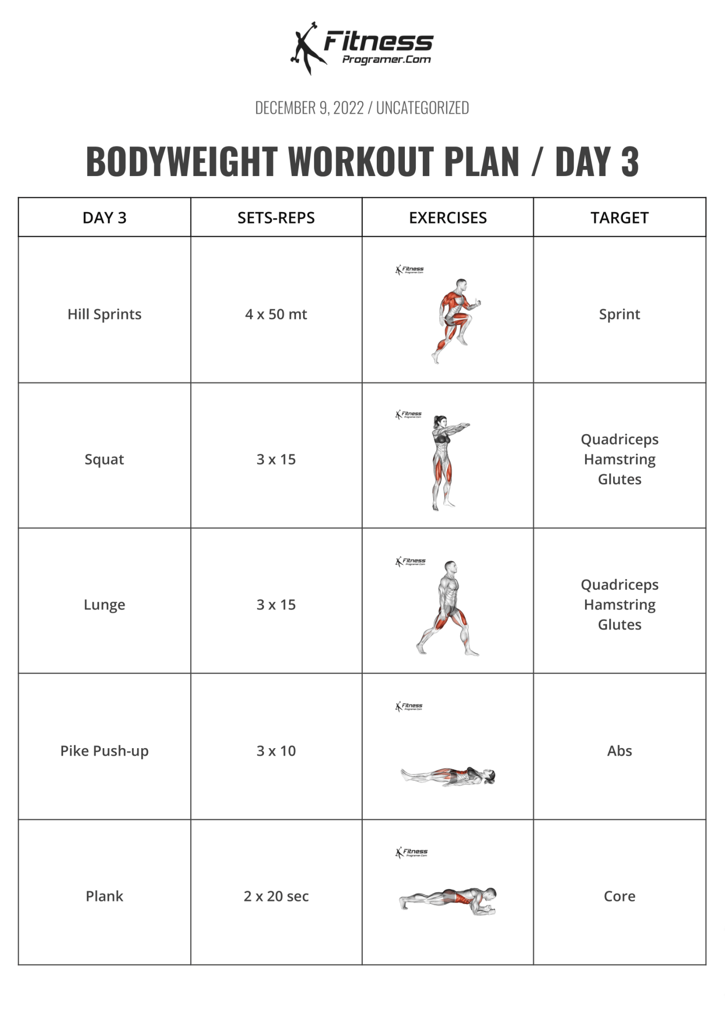 13 Best Bodyweight Exercises To Build Muscle Workout Plan